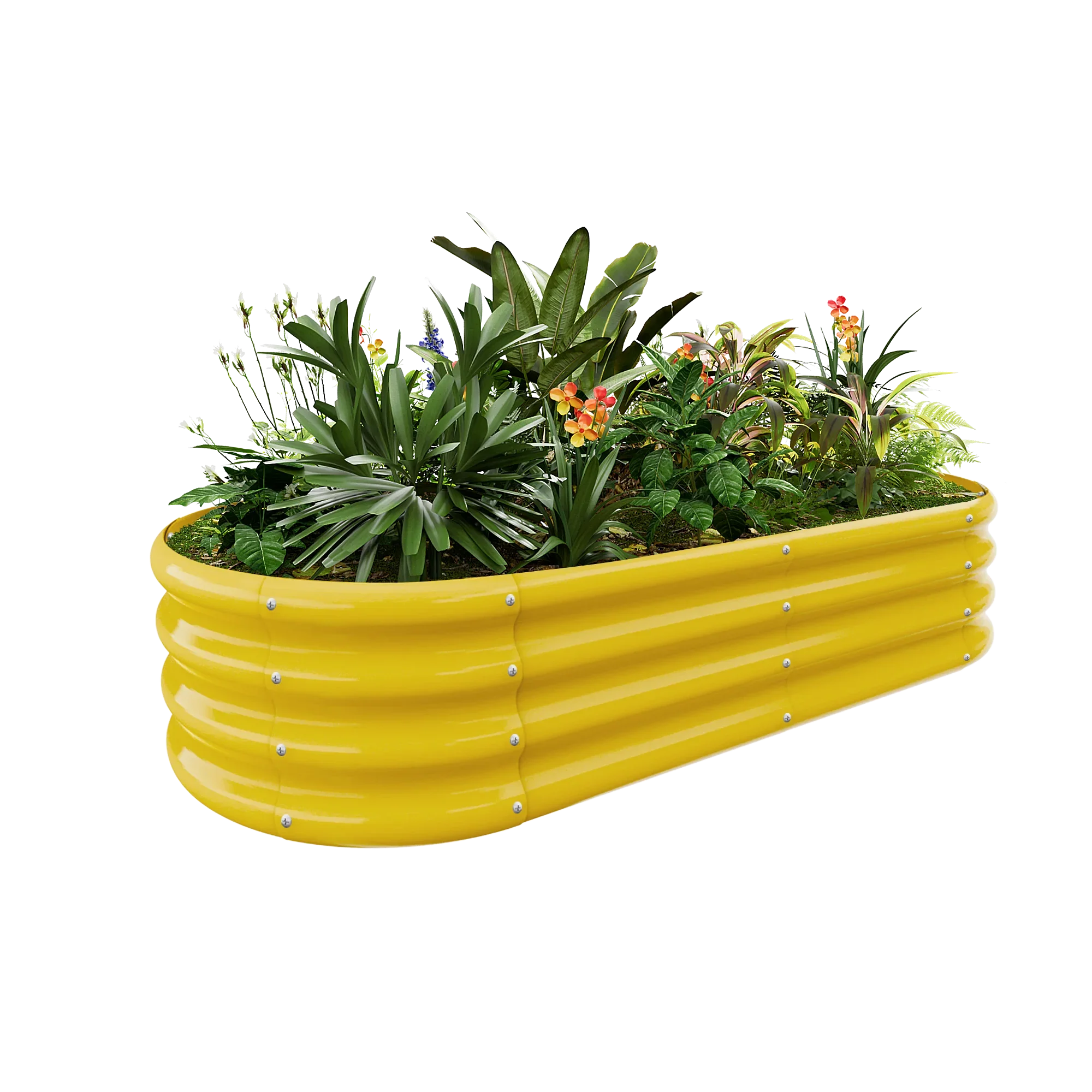 BIRDSINYARD Galvanized Raised Garden Bed - 4×2×1ft (2 Packs) Planter